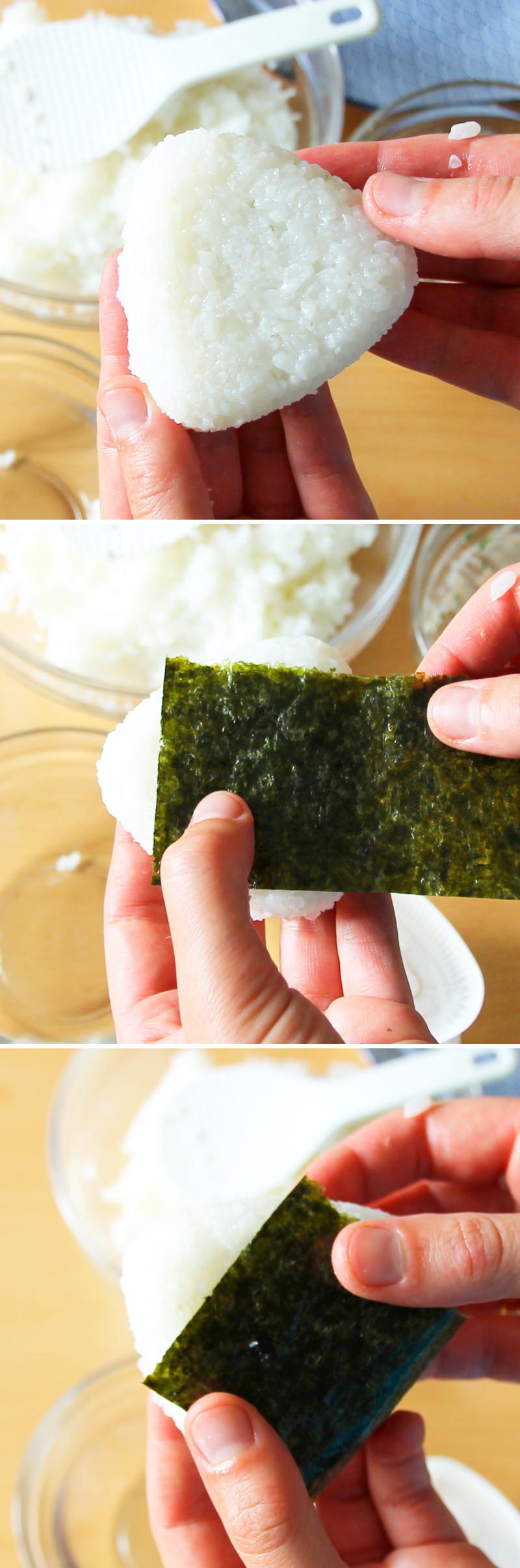 Onigiri mit Lachs [schnell & einfach] [leichtes Rezept mit Bildern]
