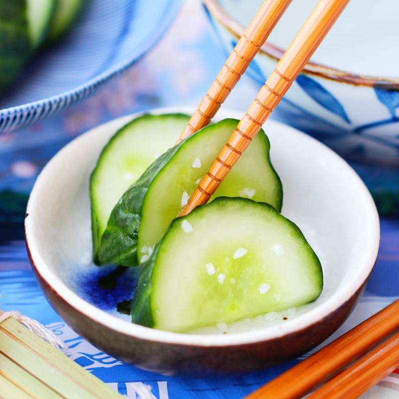 Tsukemono – eingelegte Gurke (Shiozuke) nach japanischem Rezept