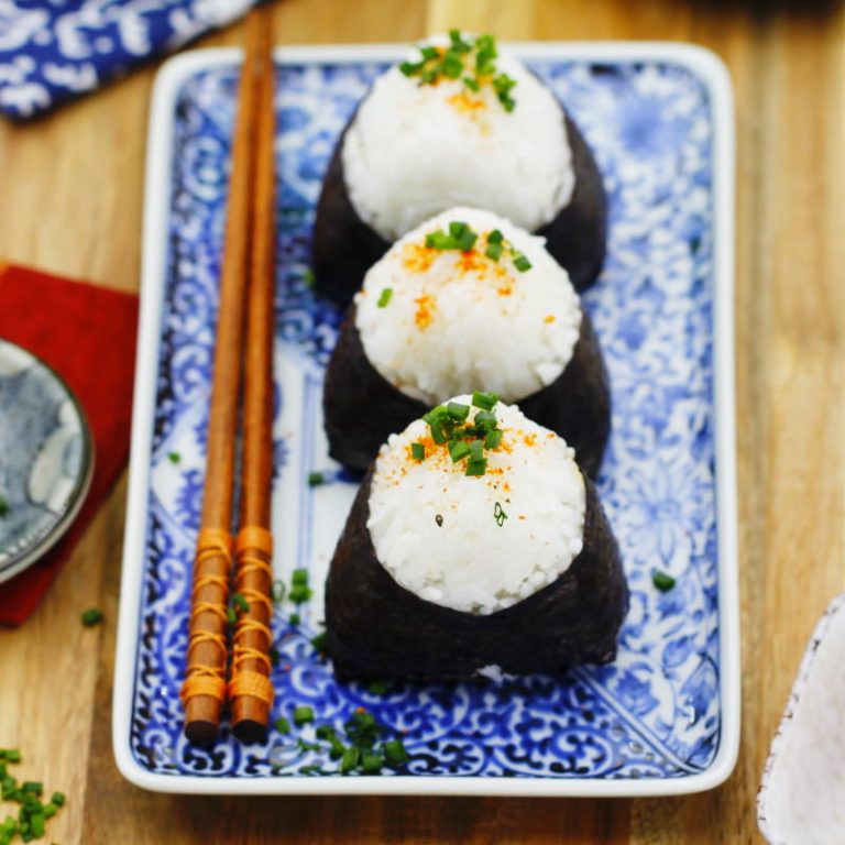 Gemüse Onigiri mit Aubergine & Miso » REZEPT • 1mal1japan